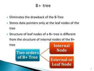 Dynamic multi level indexing Using B-Trees And B+ Trees | PPTX