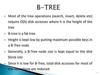 Dynamic multi level indexing Using B-Trees And B+ Trees | PPT