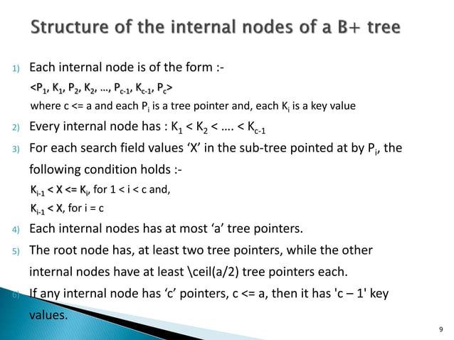 Dynamic multi level indexing Using B-Trees And B+ Trees Dynamic multi level indexing Using B-Trees And B+ Trees