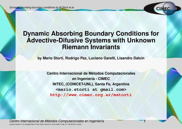 Dynamic Absorbing Boundary Conditions Pdf Physics Science