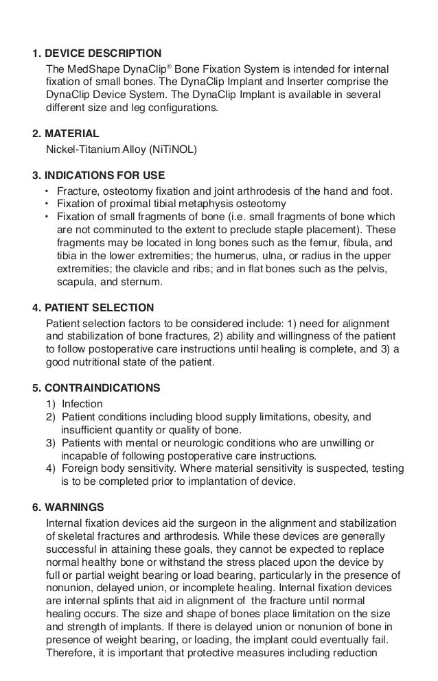 DynaClip Bone Fixation System | DJO Global | PDF
