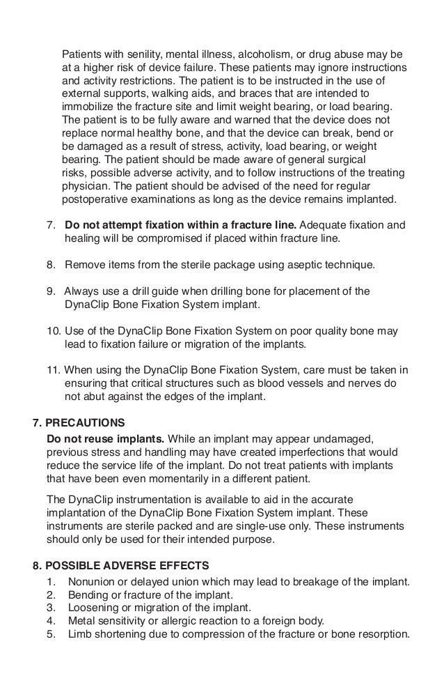 DynaClip Bone Fixation System | DJO Global | PDF