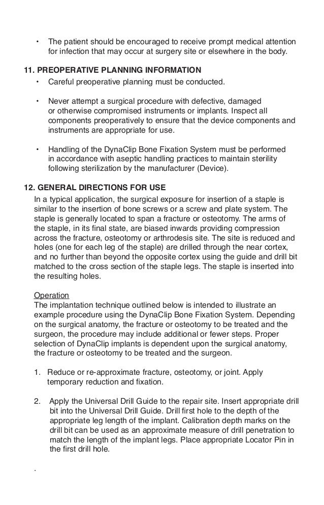DynaClip Bone Fixation System | DJO Global | PDF