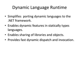 Dynamic in C# 4.0 | PPT | Free Download