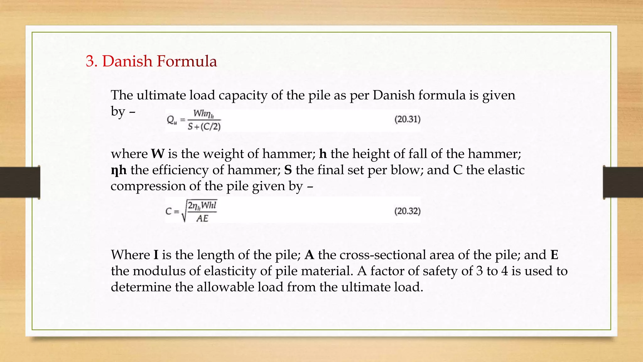 Dynamic Pile Formulae | PPTX