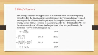 Dynamic Pile Formulae | PPTX