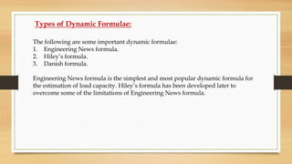 Dynamic Pile Formulae | PPTX