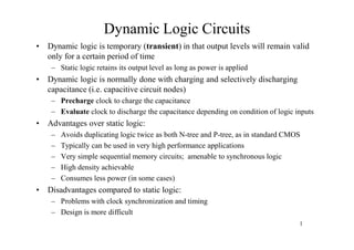 Dynamic Logic circuits in Very Large Scale Integrated Circuits | PDF