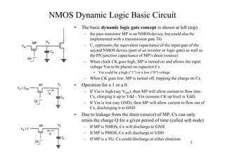 Dynamic Logic circuits in Very Large Scale Integrated Circuits | PDF