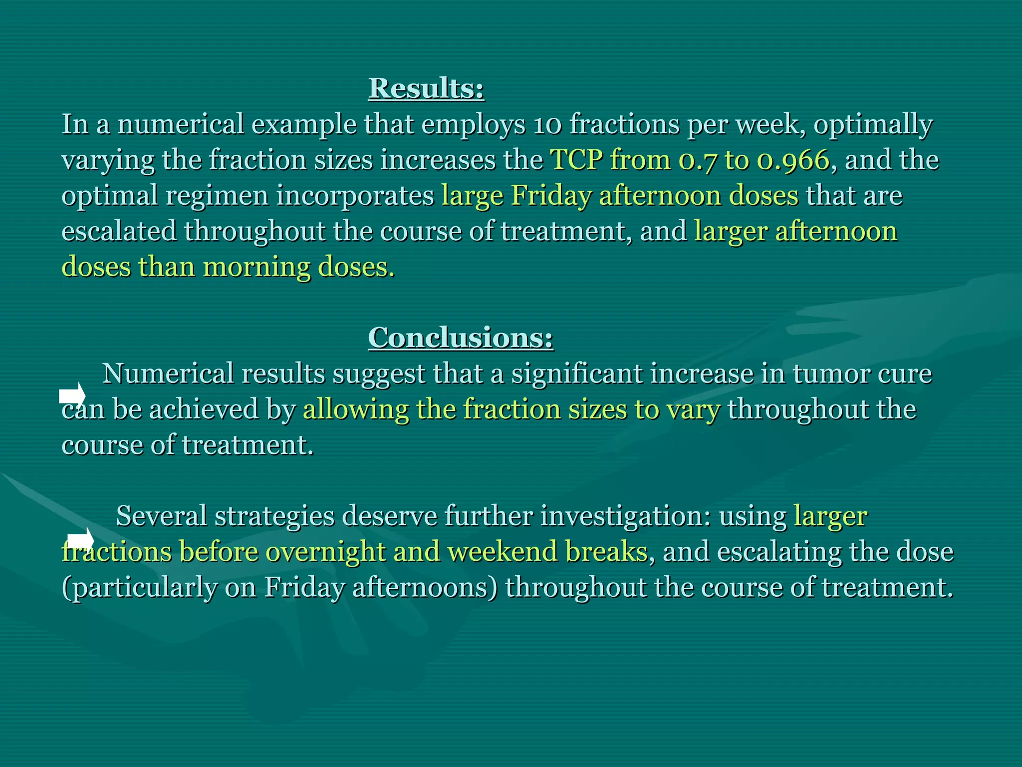 Dynamic Fractionation in Radiotherapy | PPT