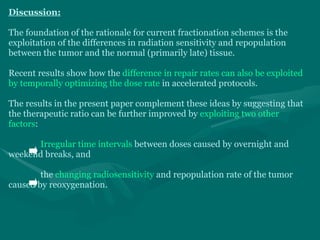 Dynamic Fractionation in Radiotherapy | PPT