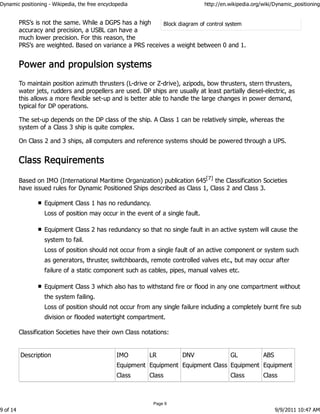 Dynamic positioning | PDF
