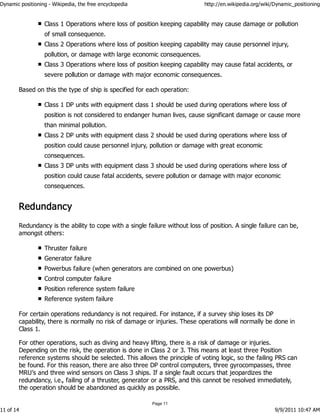 Dynamic positioning | PDF
