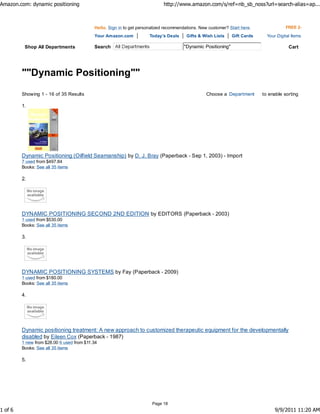 Dynamic positioning | PDF