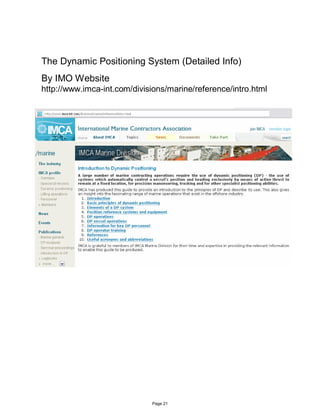 Dynamic positioning | PDF