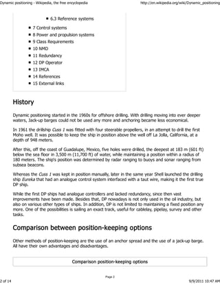 Dynamic positioning | PDF