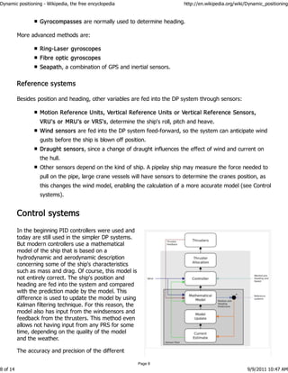 Dynamic positioning | PDF