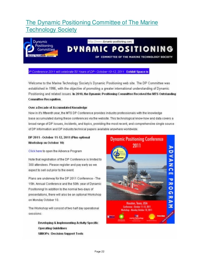 Dynamic positioning