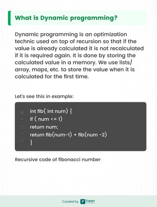 Learn Dynamic Programming Roadmap at Tutort Academy | PDF | Programming Languages | Computing