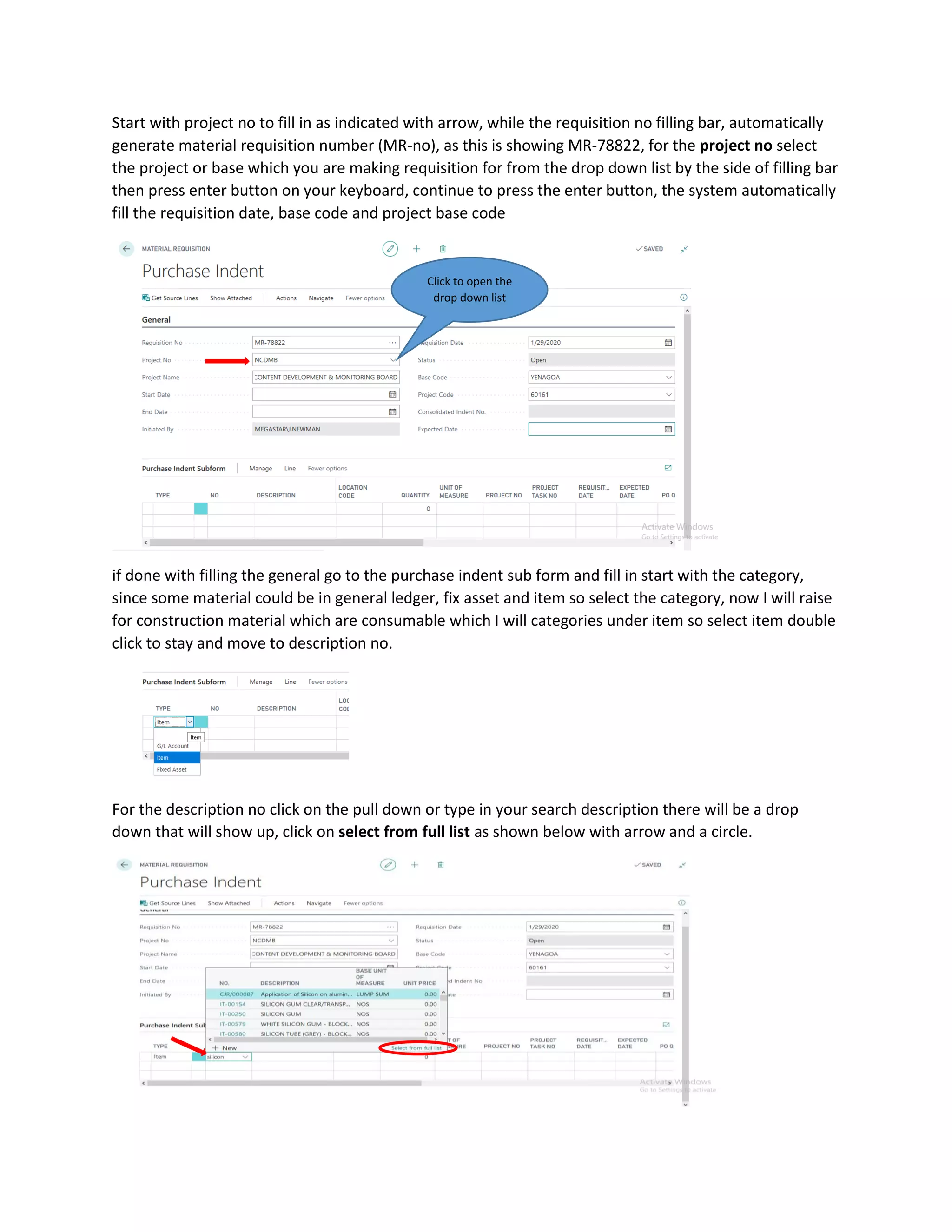 Dynamic 365 business central guild on material request and shipment | PDF