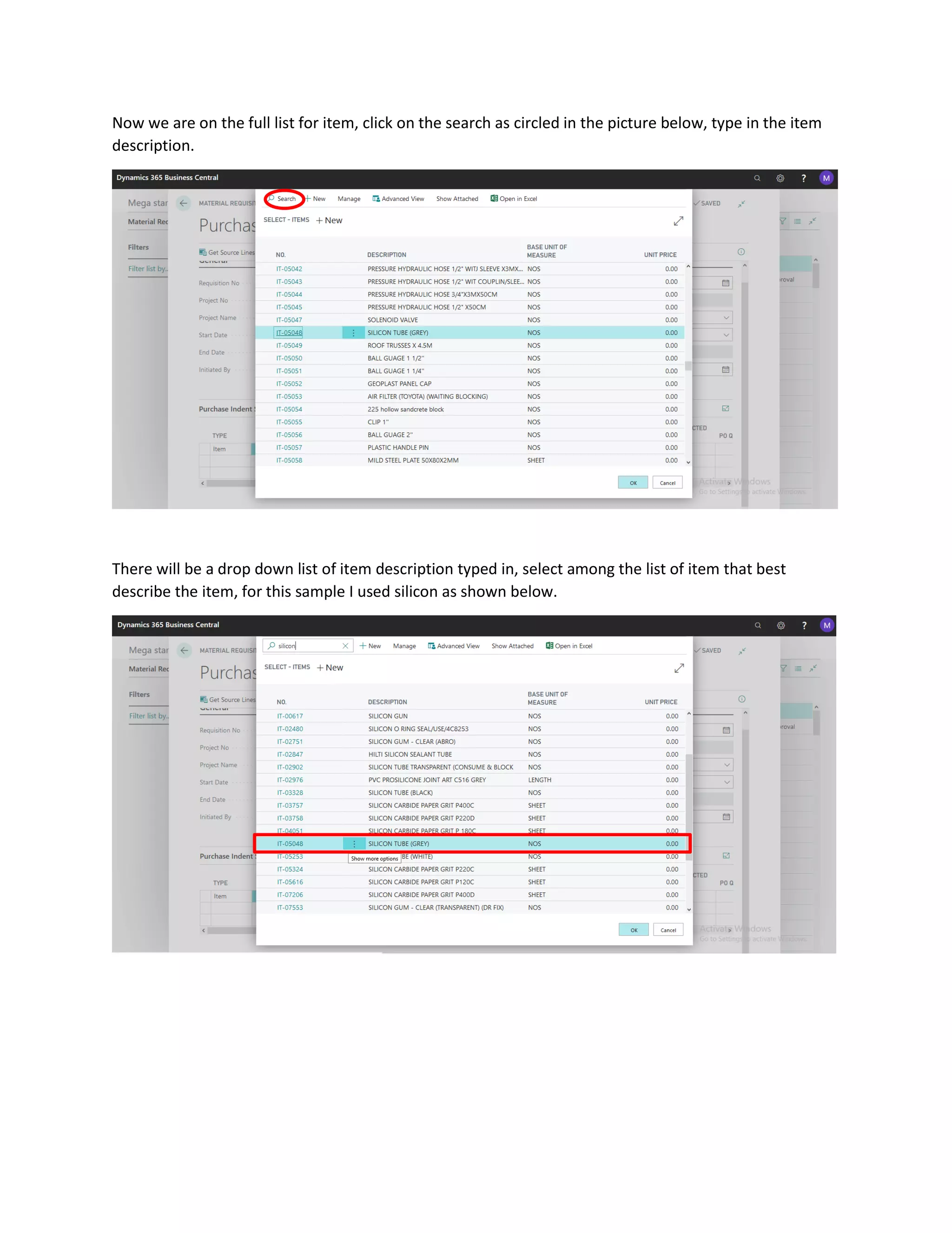 Dynamic 365 business central guild on material request and shipment | PDF