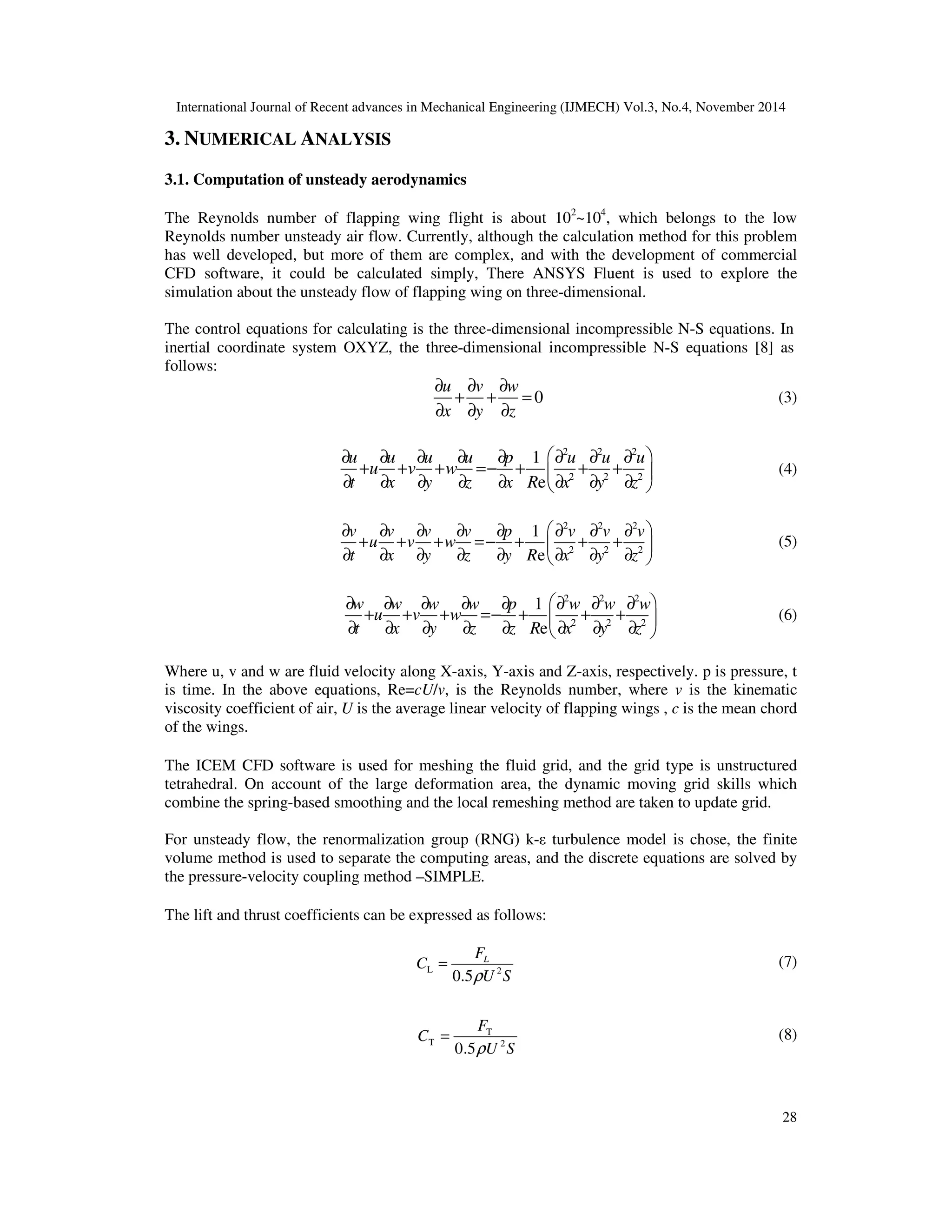 Dynamic Aerodynamic Structural Coupling Numerical Simulation On The Flexible Wing Of A Cicada
