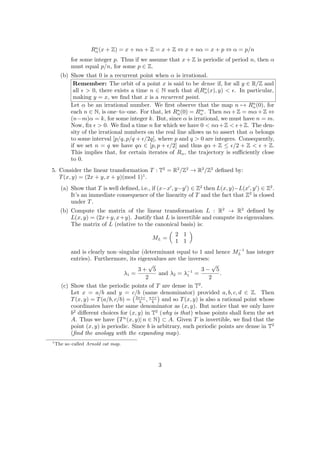 Dynamical systems solved ex | PDF | Physics | Science