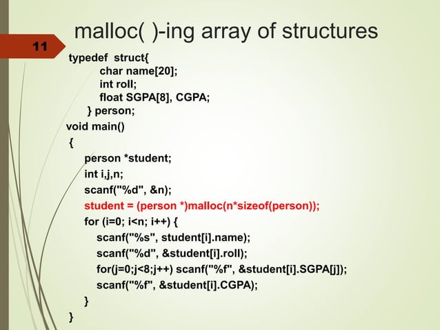 Dynamic allocation | PPT | Programming Languages | Computing