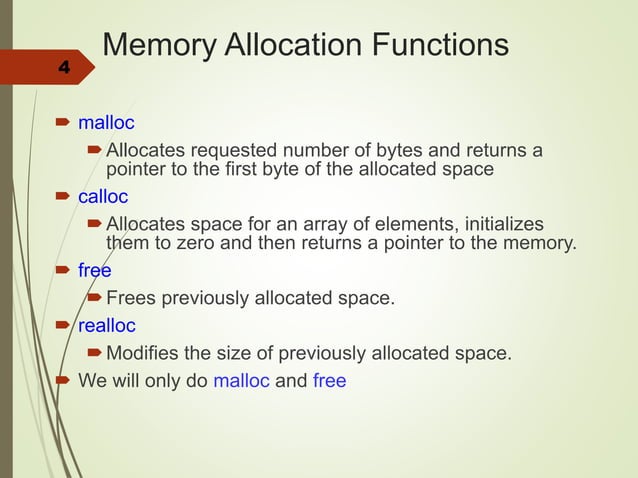 Dynamic allocation | PPT | Programming Languages | Computing