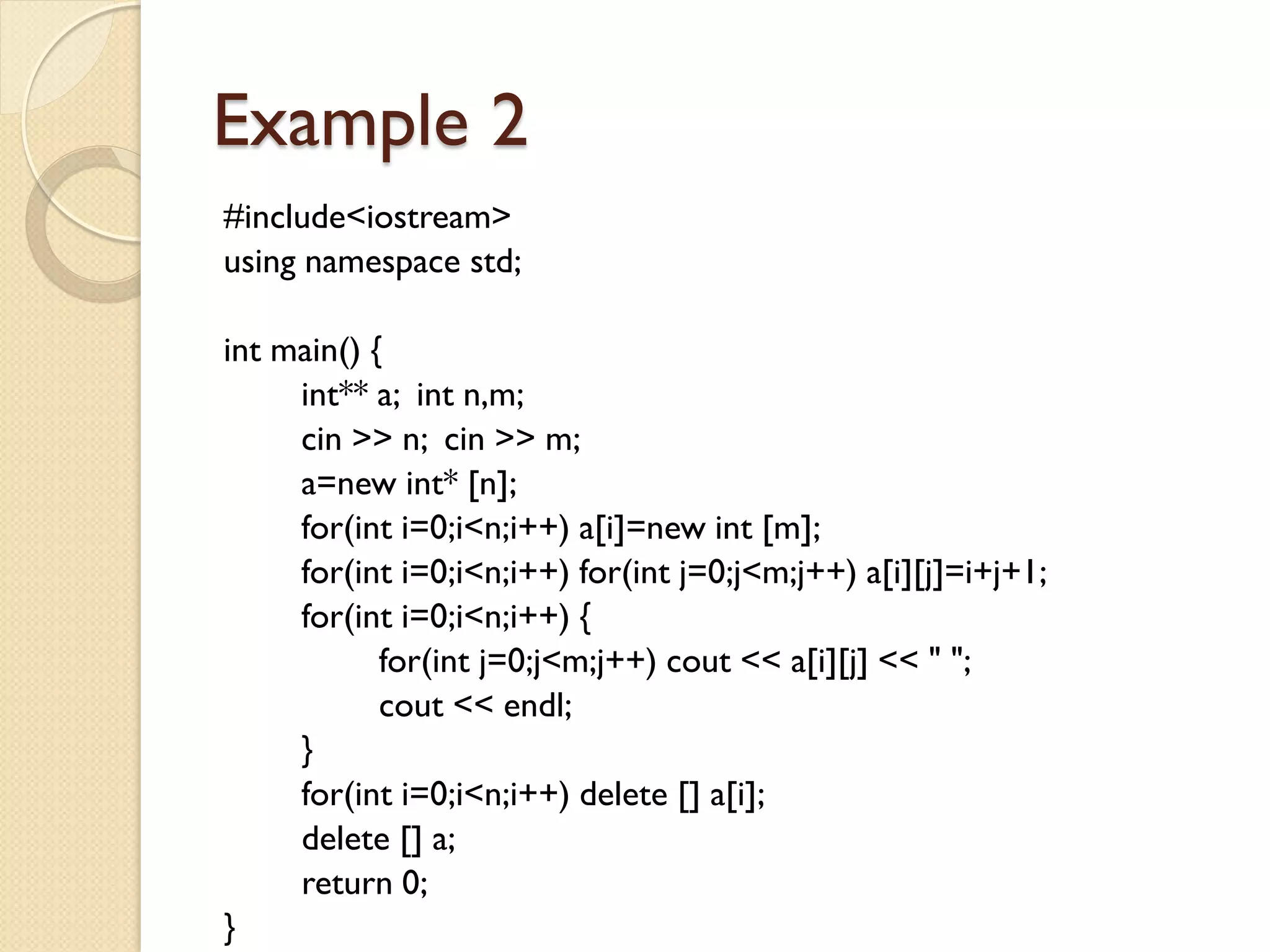 OOP 2012 - Hint: Dynamic allocation in c++ | PPT