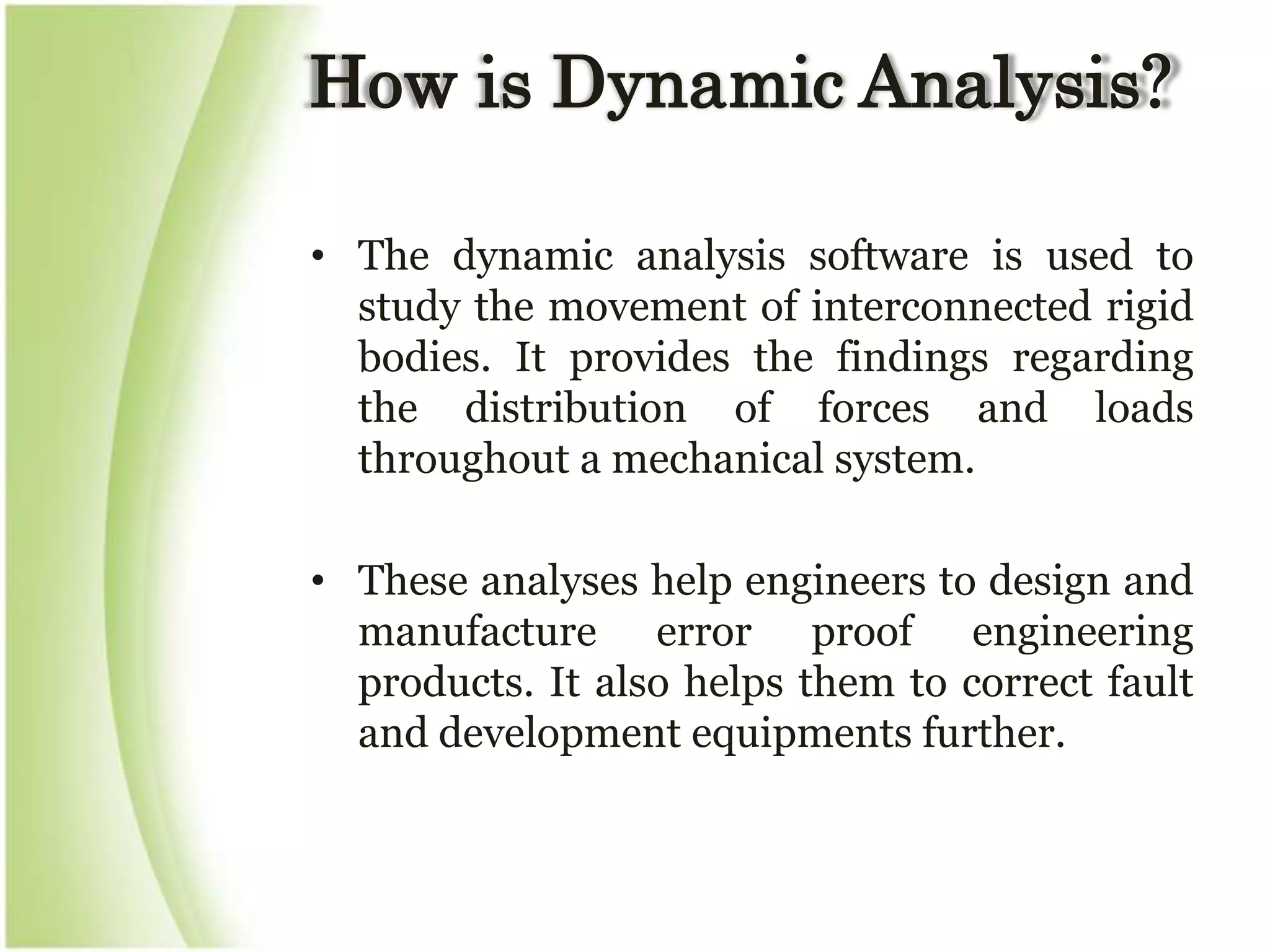 Dynamic analysis | PPTX