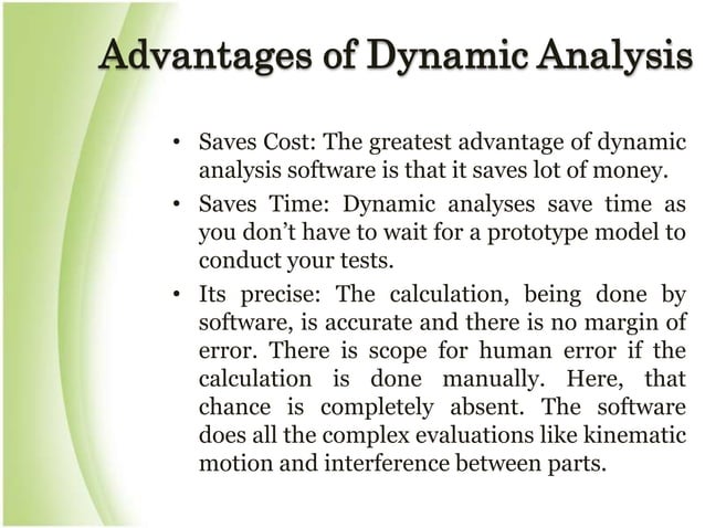 Dynamic analysis | PPTX