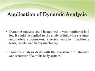 Dynamic analysis | PPTX