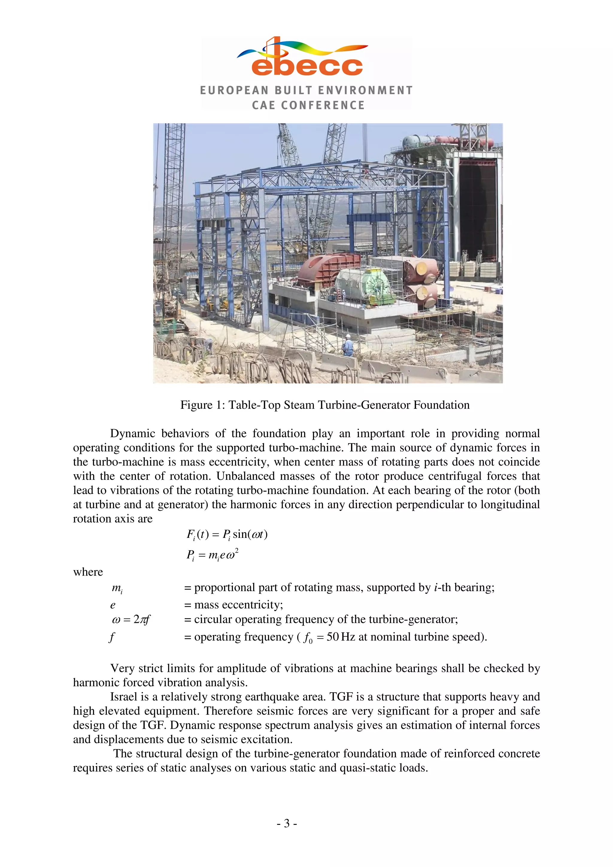 Dynamic analysis and structural design of turbine generator foundations ...