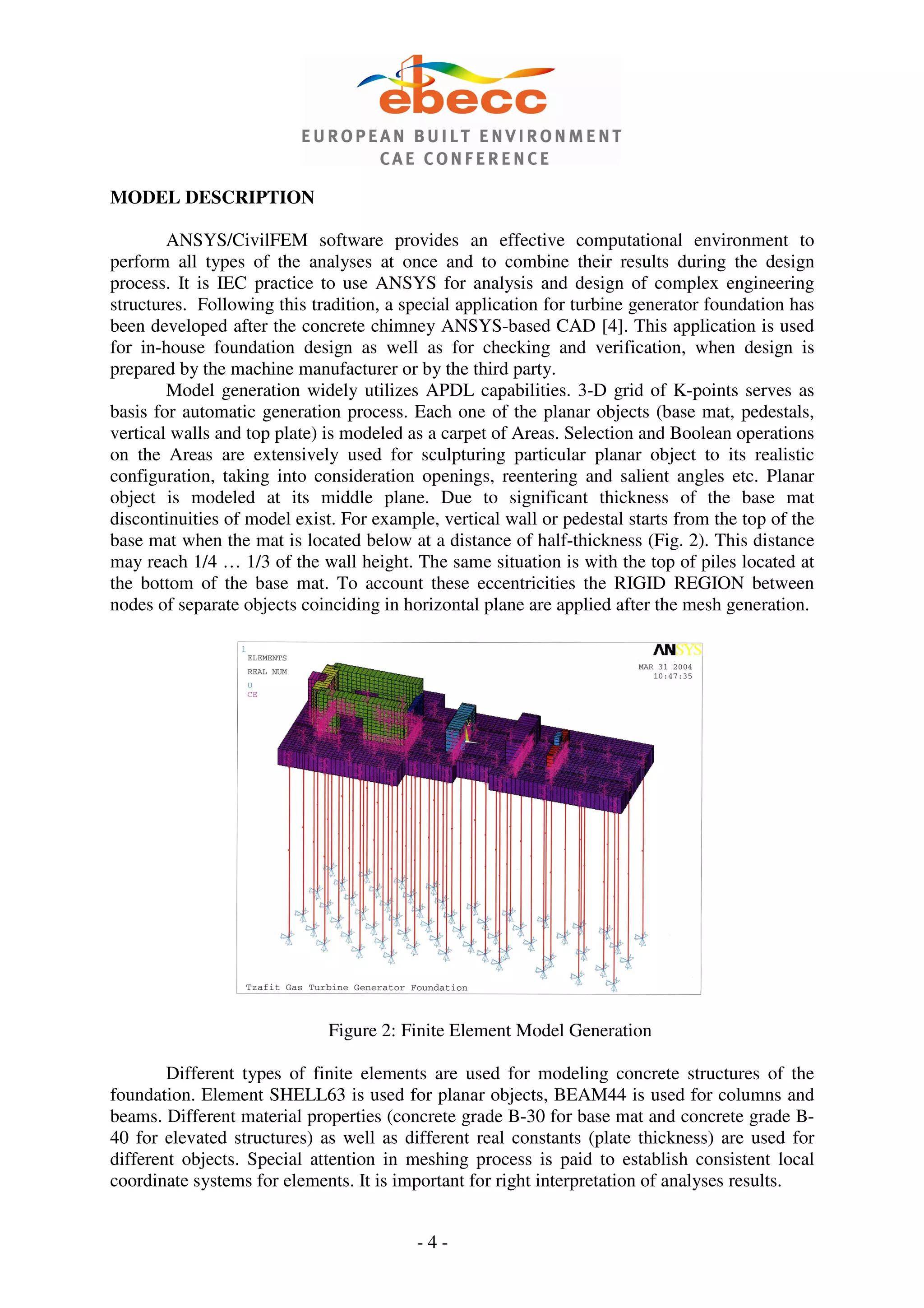 Dynamic analysis and structural design of turbine generator foundations(1) | PDF
