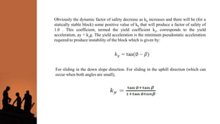 Dynamic Analysis of Slope Stability | PPTX