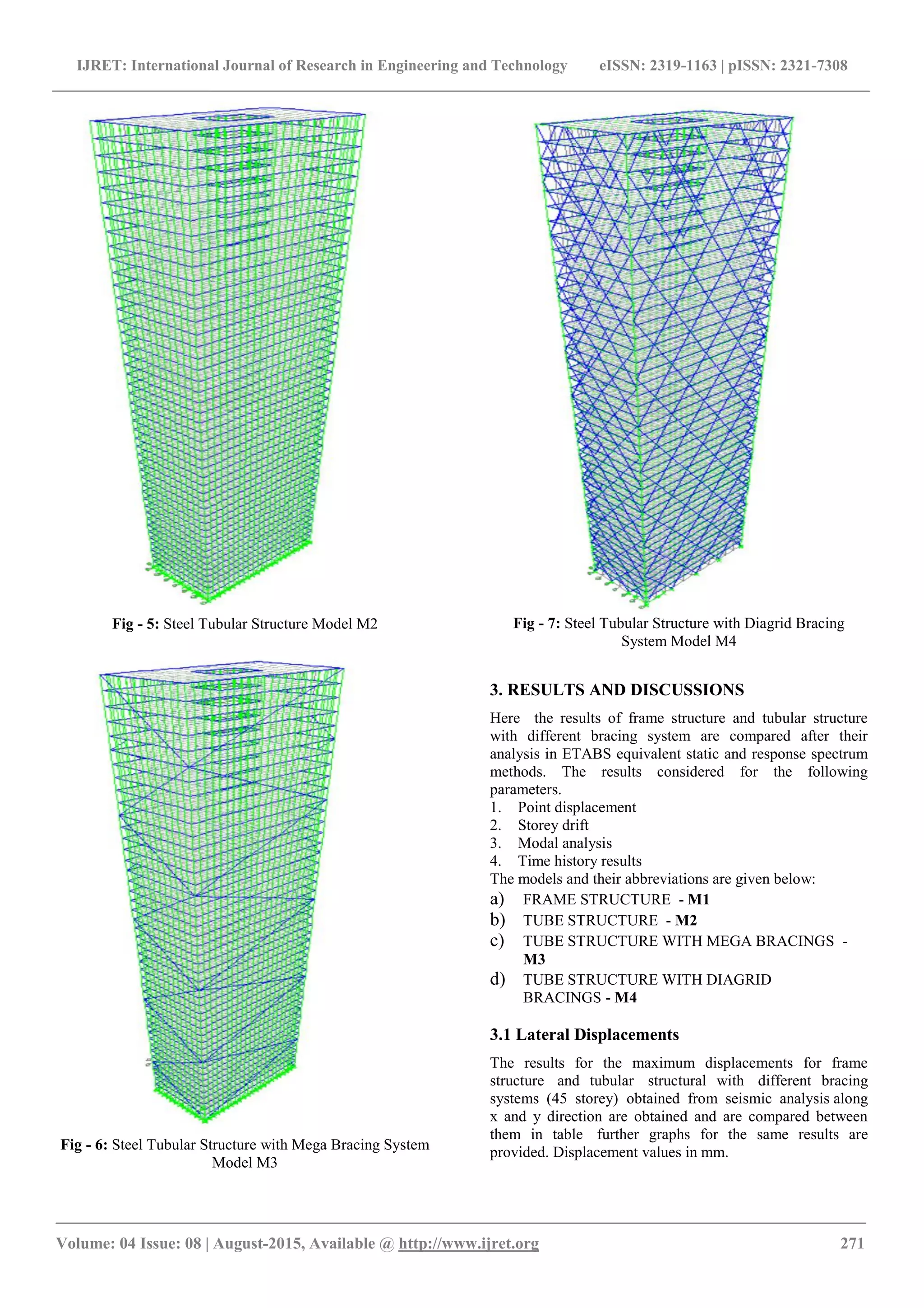 Dynamic analysis of steel tube structure with bracing systems | PDF