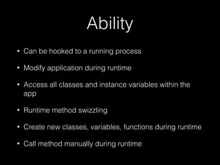 Dynamic analysis with cycript | PPT