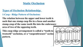 dynamic and static occlusion in fixed prosthodontics.pptx