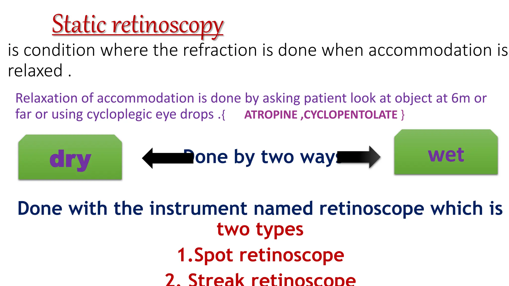 BASICS DYNAMIC AND STATIC RETINOSCOPY... | PPTX