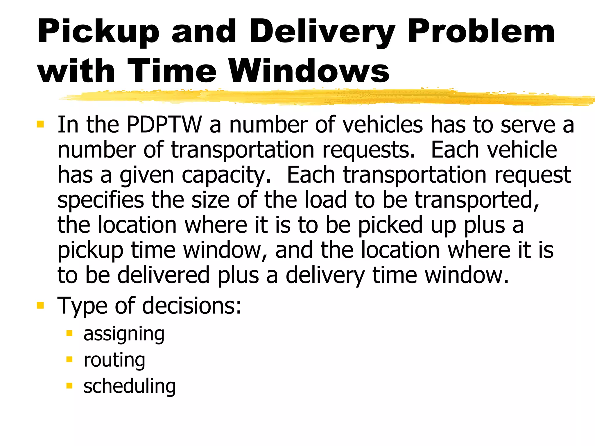 Supply chain logistics : vehicle routing and scheduling | PDF