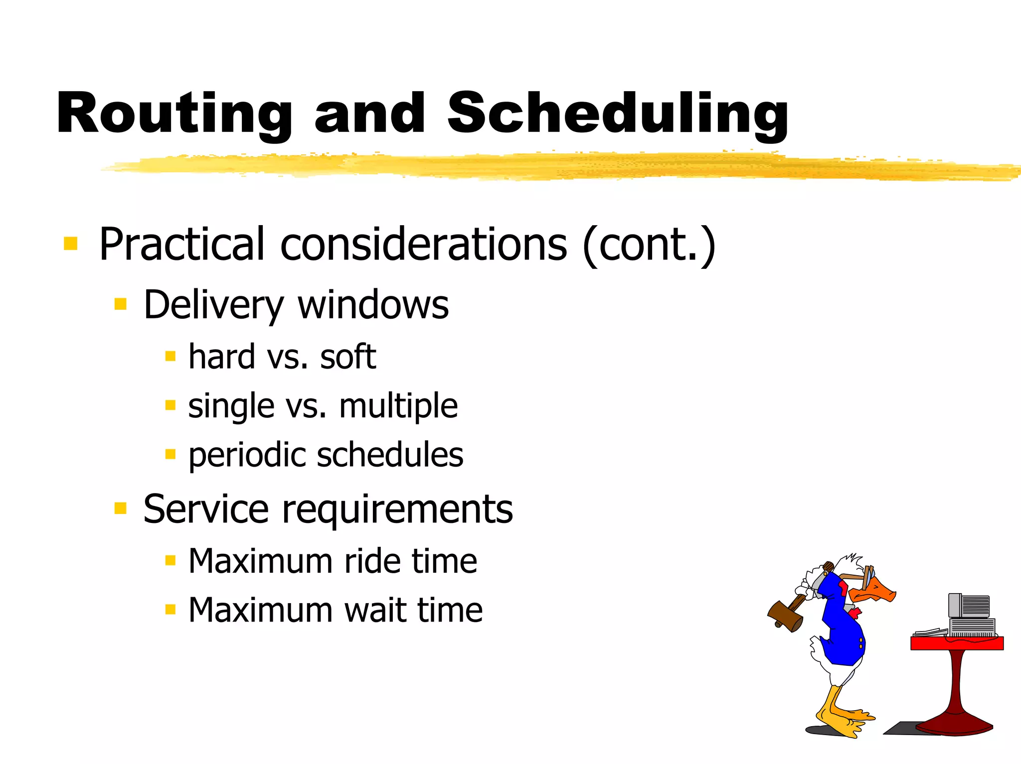 Supply chain logistics : vehicle routing and scheduling | PDF