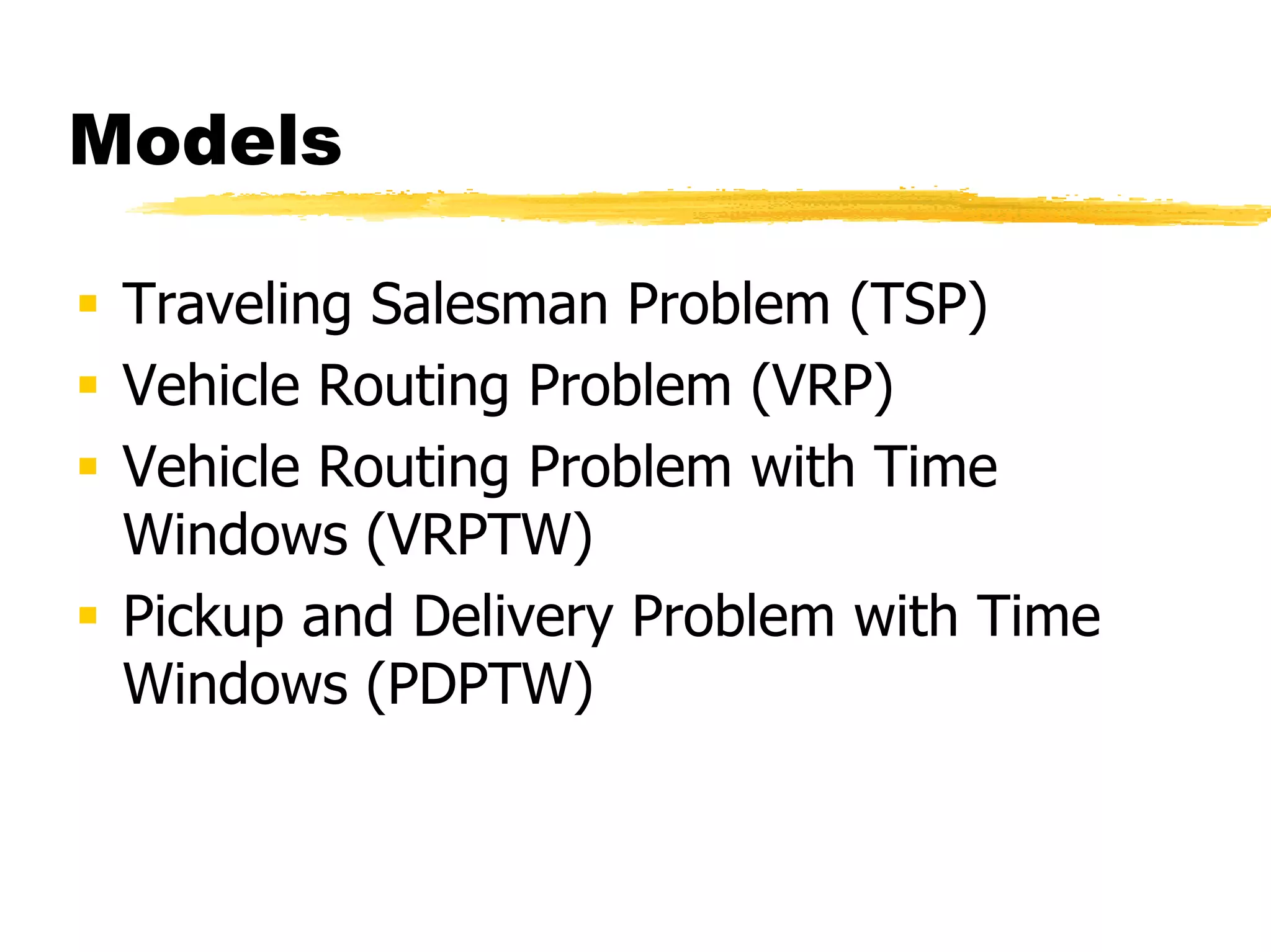 Supply chain logistics : vehicle routing and scheduling | PDF