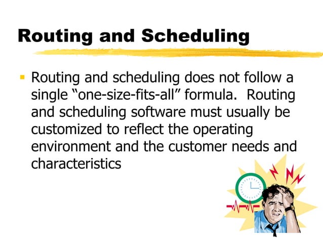 Supply chain logistics : vehicle routing and scheduling | PDF ...