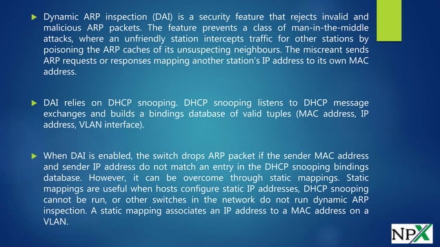Dynamic Arp Inspection Dai Ppt