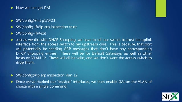 Dynamic ARP Inspection (DAI) | PPTX