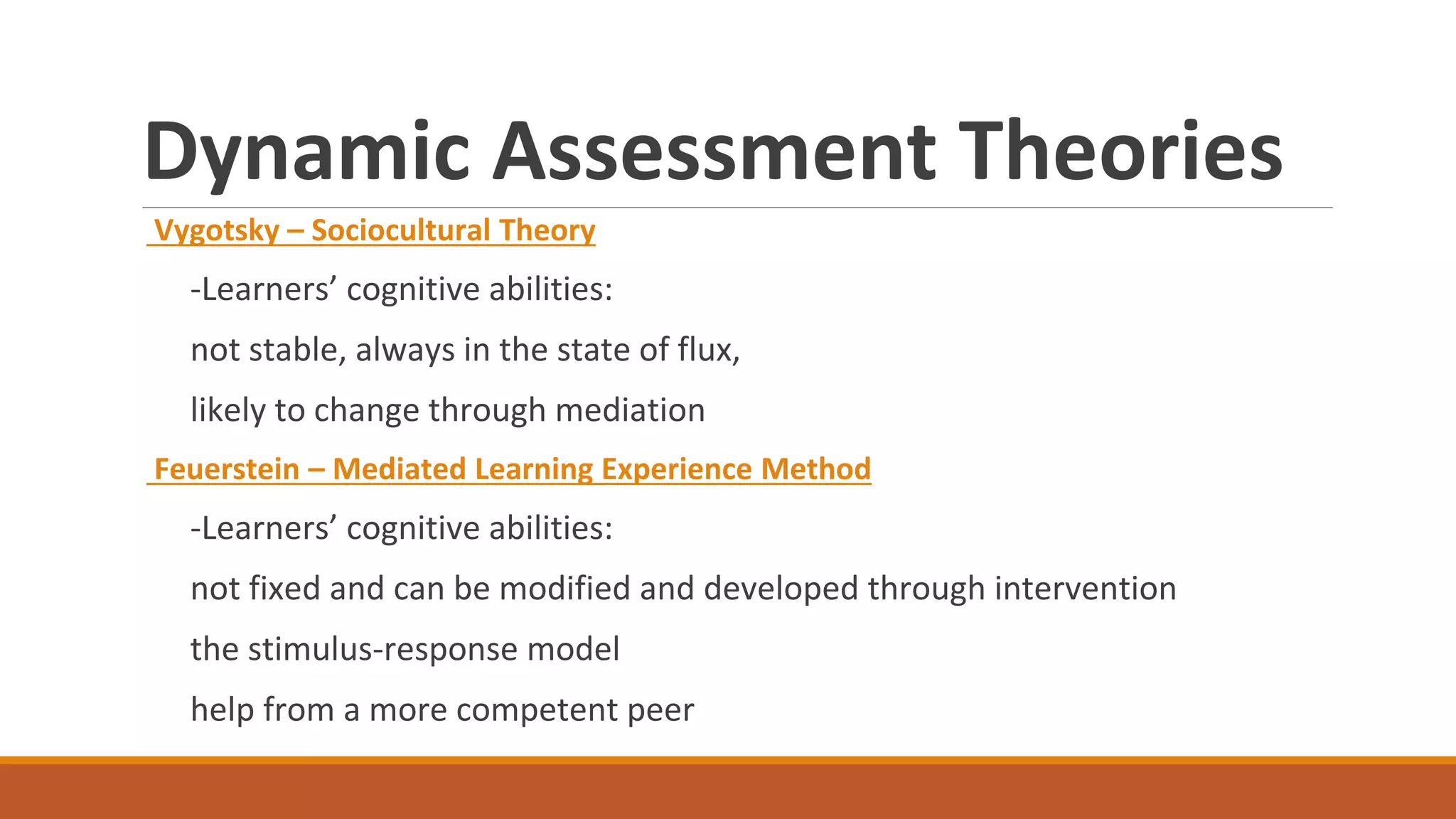 Dynamic assessment | PPTX