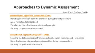 Dynamic assessment | PPTX