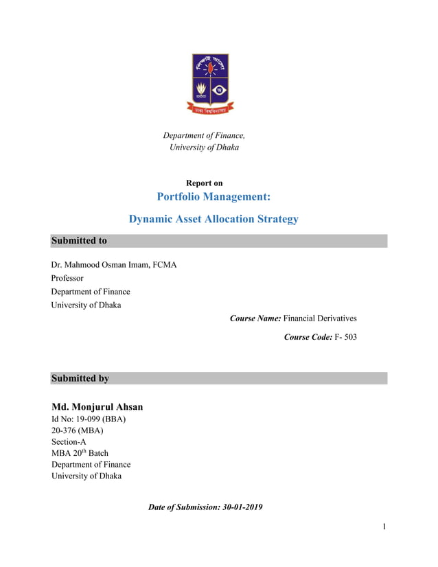Dynamic asset allocation strategy | PDF | Stocks and Bonds | Personal Investing