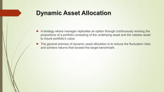 Dynamic asset allocation strategy | PPTX